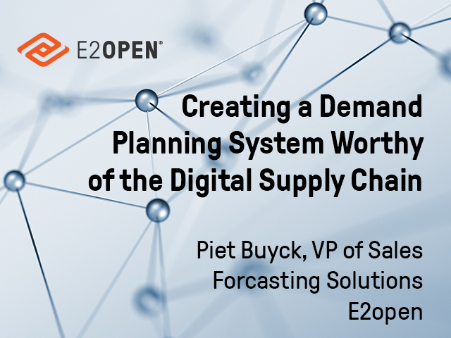 Creating a Demand Planning System Worthy of the Digital Supply Chain ... Creating a Demand Planning System Worthy of the Digital Supply Chain ...