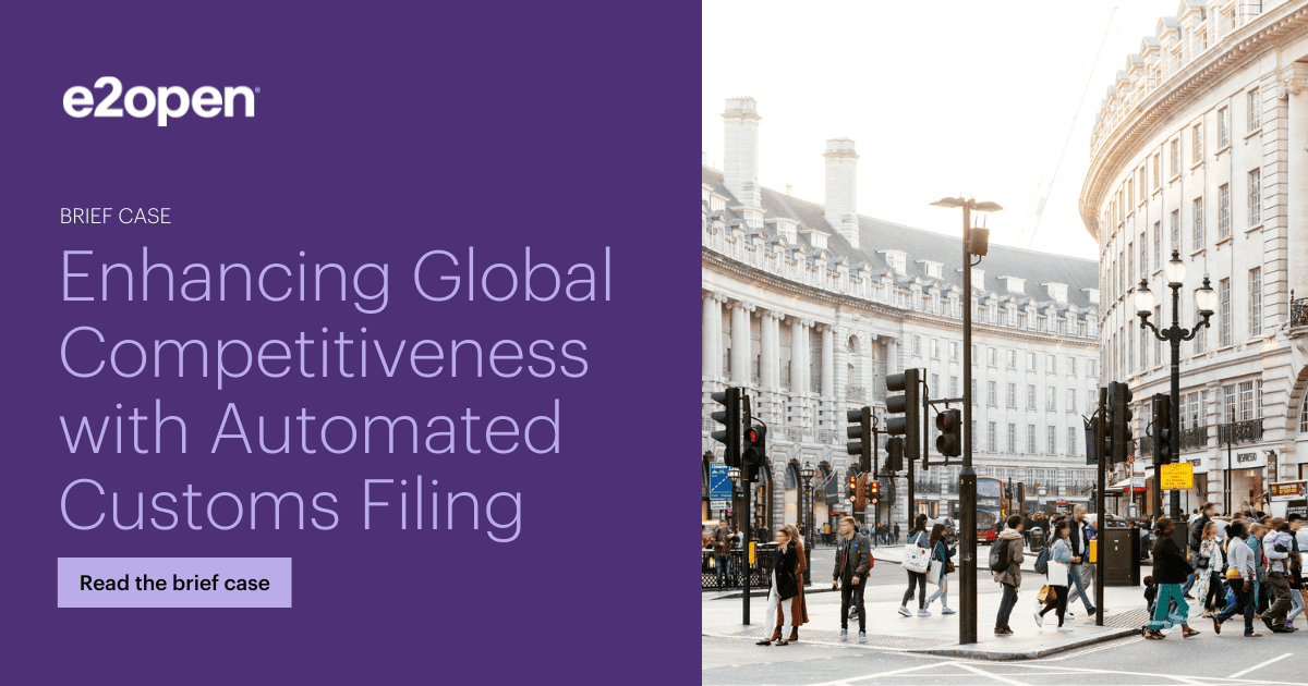 Automated Customs Filing for Enhanced Trade Operations - e2open