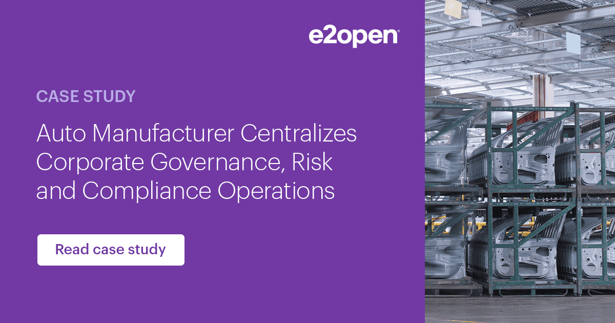 Centralizing restricted party screening with e2open - e2open