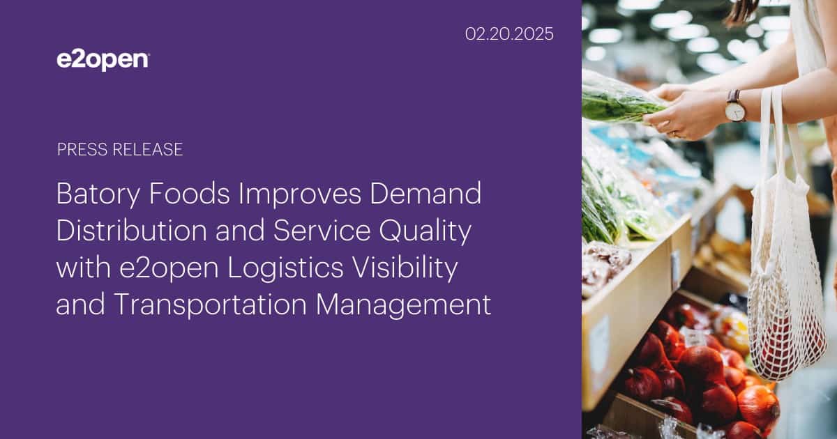 Press Release: Batory Foods Improves Demand Distribution